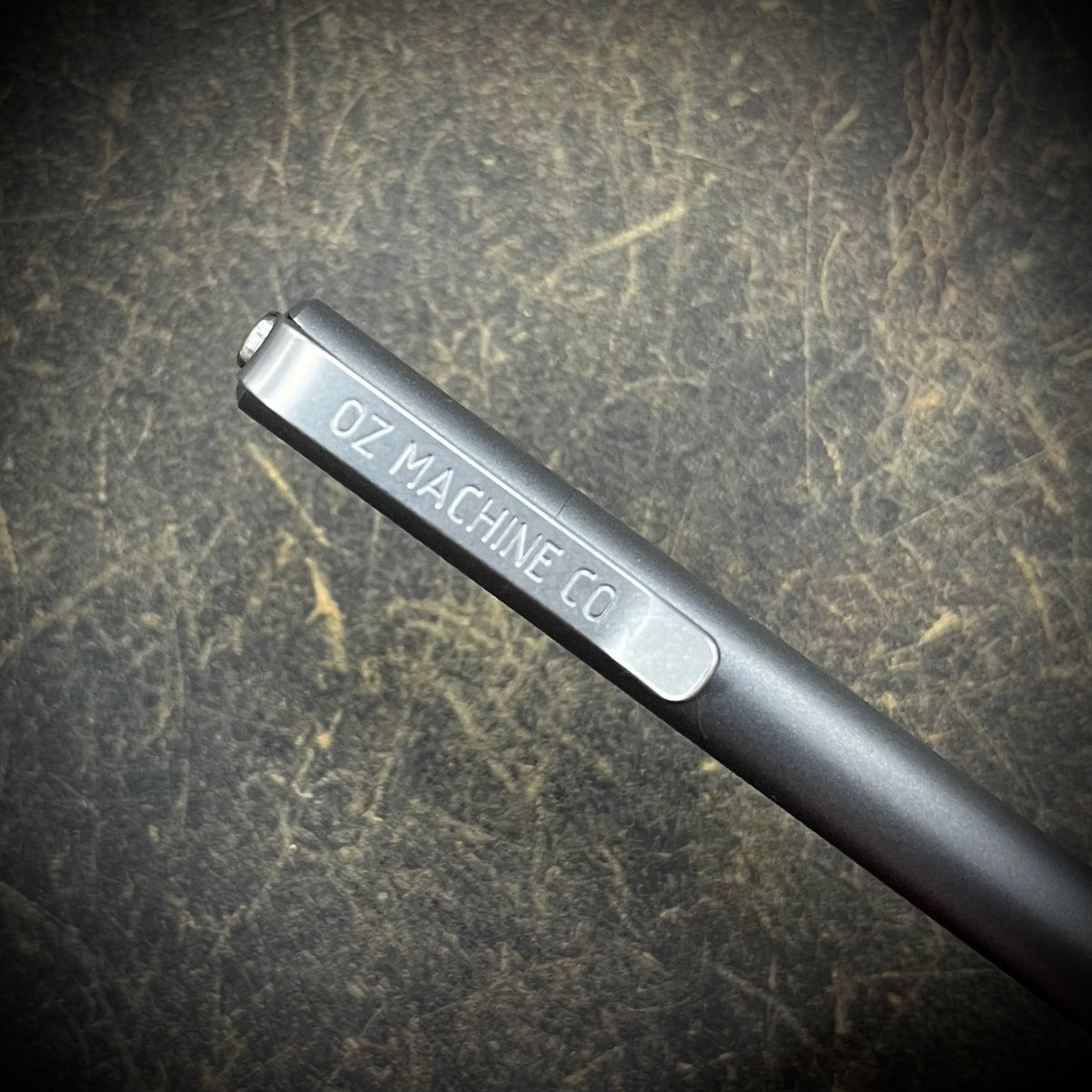 OZ "Little John" Titanium Pen, "Graphite" Body with Raw Stonewashed an ...