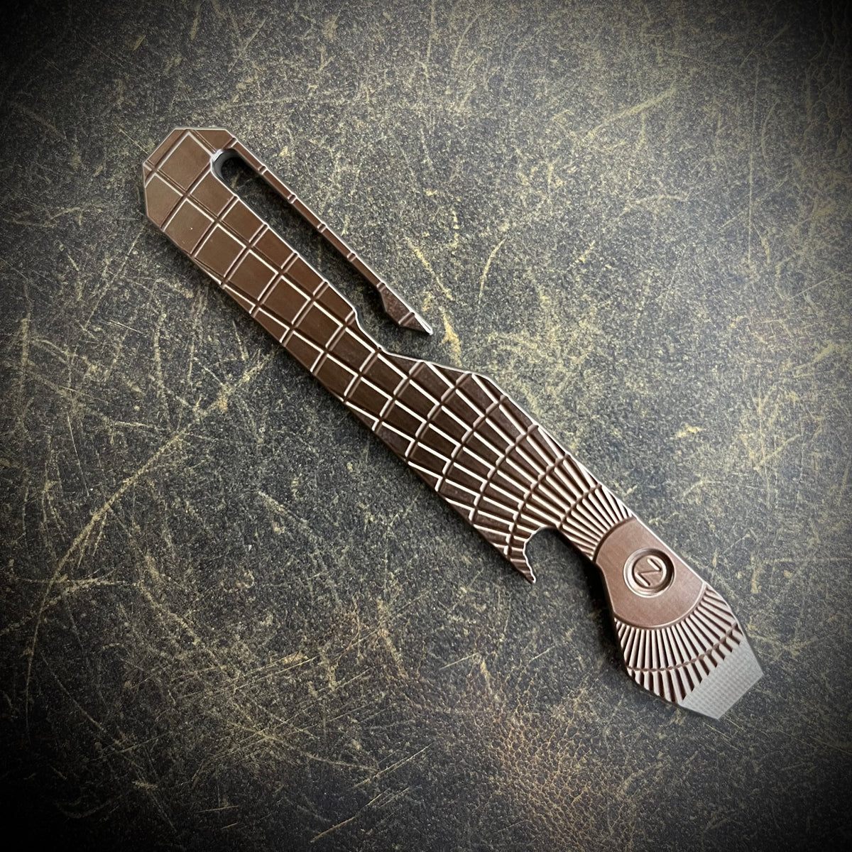 OZ Pocket Pry Bar. Hardened Z-FiNit steel with "Radial Frag" Milling ...