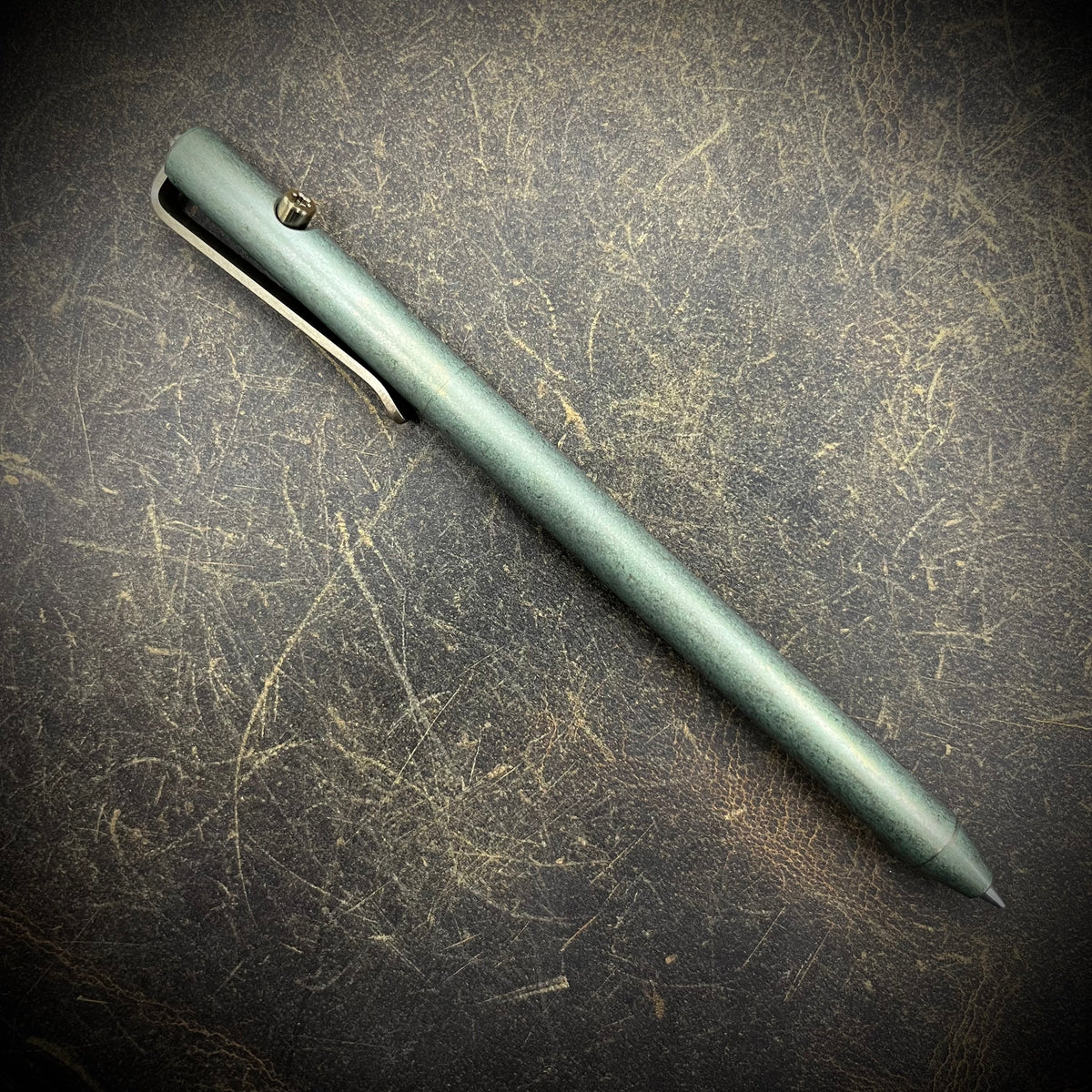 OZ "Long John" Titanium Pen, Green and Bronze Anodizing – OZ Machine ...