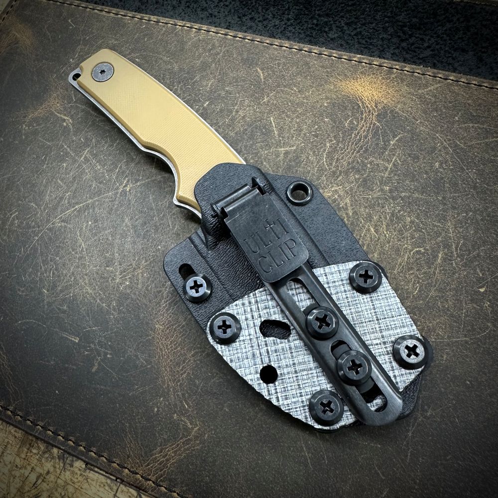 Roosevelt Fixed Blade - Dark Stonewashed MagnaCut Blade, Coyote Brown ...